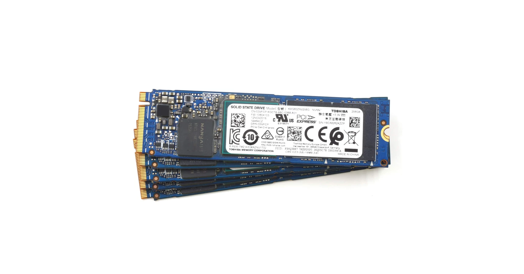 Használt Toshiba XG6 PCIe NVMe M.2 2280 256GB SSD meghajtó (használt ...